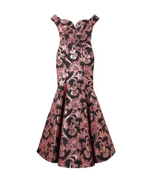 Etro Off-the-shoulder Jacquard Maxi Dress