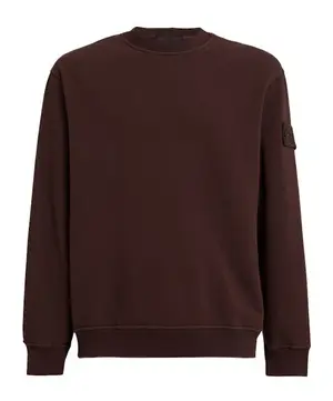 Stone Island Cotton Blend Sweatshirt With Logo Patch - Black