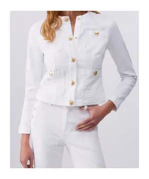 Liu Jo Buttoned Crewneck Denim Jacket