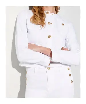 Liu Jo Buttoned Crewneck Denim Jacket