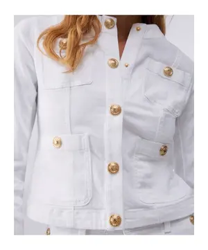 Liu Jo Buttoned Crewneck Denim Jacket