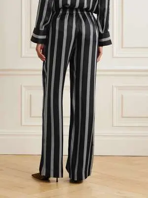 ANINE BING Wide-leg Striped Pants