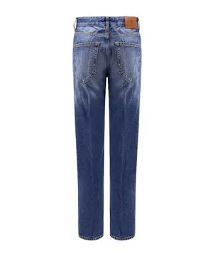 PT TORINO Tapered Jeans With Logo Patch - Blue