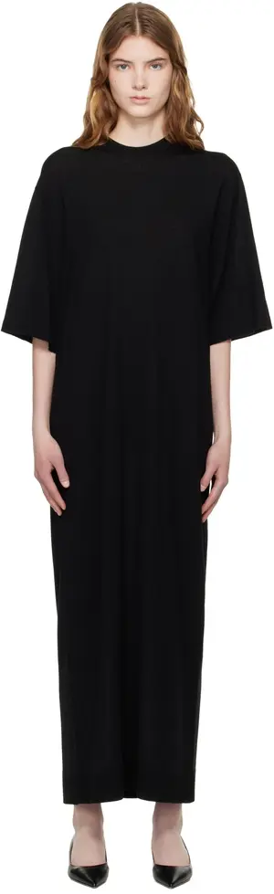 TOTEME Crewneck T-shirt Dress - Black