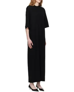 TOTEME Crewneck T-shirt Dress - Black