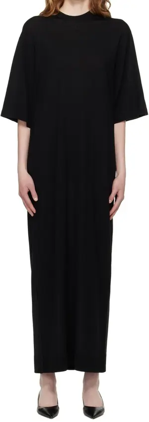 TOTEME Crewneck T-shirt Dress - Black