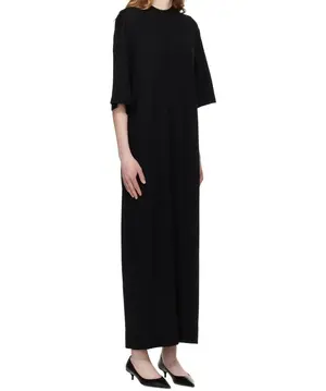 TOTEME Crewneck T-shirt Dress - Black