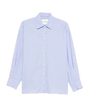 Closed Long-sleeve Cotton Shirt - Blue