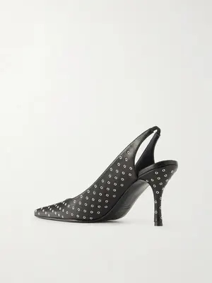 Magda Butrym Openwork High-heeled Sandals With Silver Studs