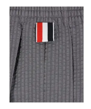 Thom Browne Drawstring Pleated Mini Skirt - Light Gray