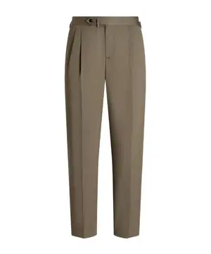 Dolce & Gabbana Pleated Gabardine Trousers - Brown