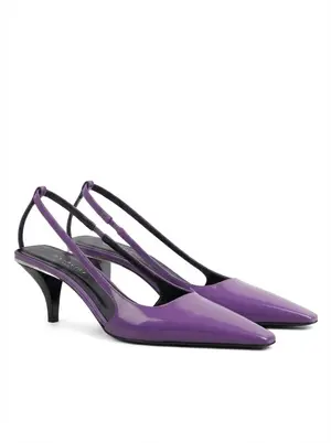 Gucci Slingback With Crystal Logo - Purple