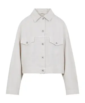 Brunello Cucinelli Brunello Cucinelli Cropped Long-Sleeved Jacket Chalk