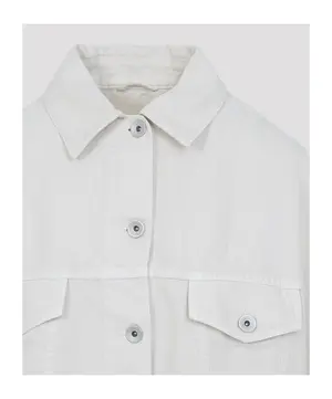 Brunello Cucinelli Cropped Long-sleeved Jacket - Chalk