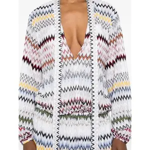 Missoni Chevron Pleated Mini Dress - White