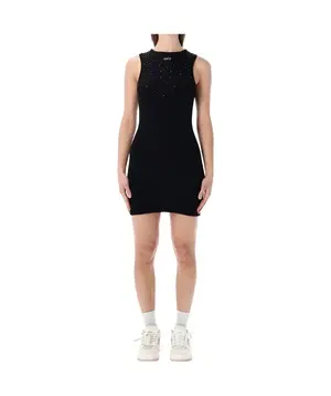 Off-White Logo Detailed Sleeveless Mini Dress