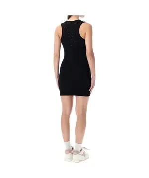 Off-White Logo Detailed Sleeveless Mini Dress