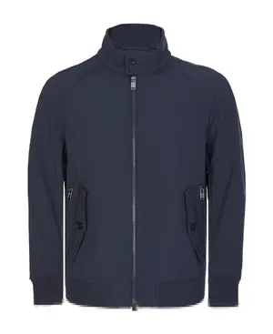 Hugo Boss Long Sleeve Zip Up Casual Jacket With Logo Details - Black