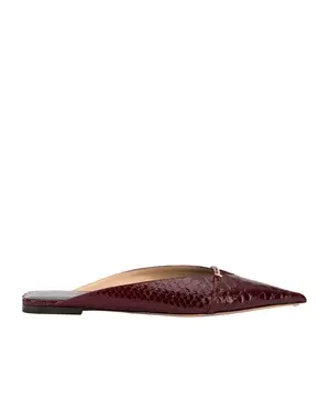 TOM FORD Embossed Pointed Toe Flat Mules