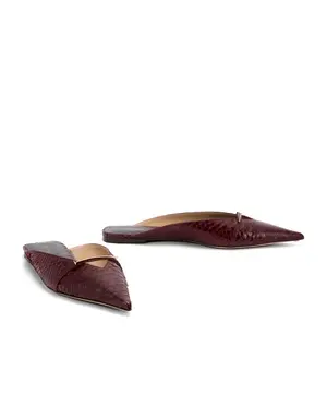 TOM FORD Embossed Pointed Toe Flat Mules