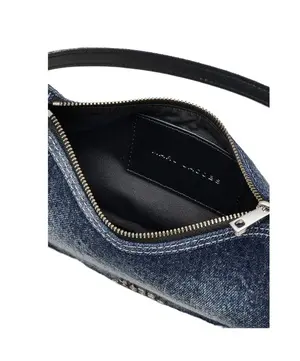 Marc Jacobs Distressed Denim Shoulder Bag With Chain Strap