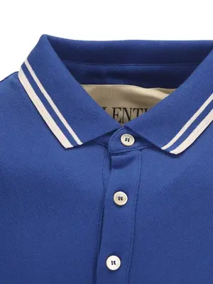 Valentino Garavani Logo Trim Collar Polo Shirt