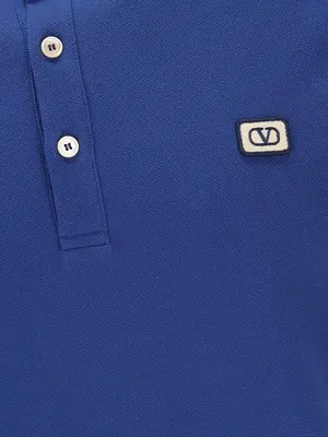 Valentino Garavani Logo Trim Collar Polo Shirt