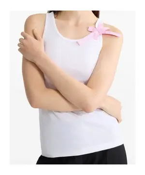 PATOU Logo Bow Tank Top - White