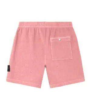 Stone Island Logo Patch Old Effect Shorts - Oleander