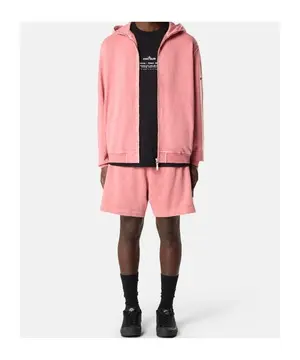 Stone Island Logo Patch Old Effect Shorts - Oleander