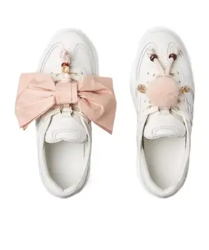 Fendi Match Platform Lace-up Sneakers With Embellished Charms - White