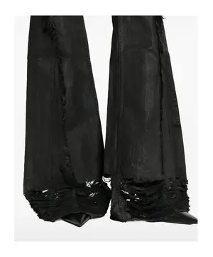 Rick Owens Frayed Jeans