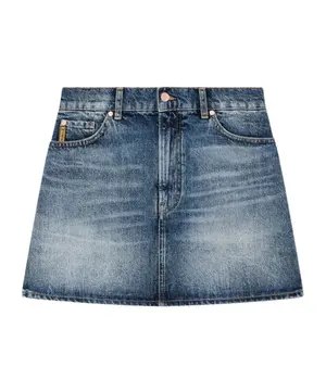 Emporio Armani Five-pocket Denim Miniskirt