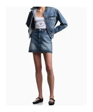 Emporio Armani Five-pocket Denim Miniskirt