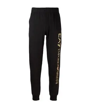 EA7 Logo Pattern Sweatpants - Black