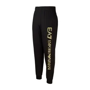 EA7 Logo Pattern Sweatpants - Black