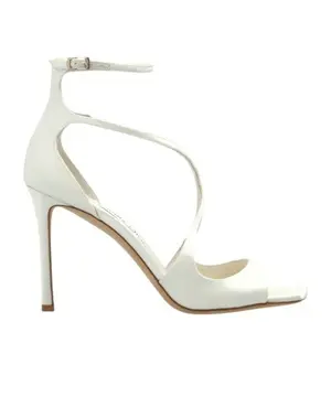 JIMMY CHOO Azia 95 Ankle-strapped Sandals - Ivory