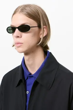 Our Legacy Tad Oval Sunglasses - Black