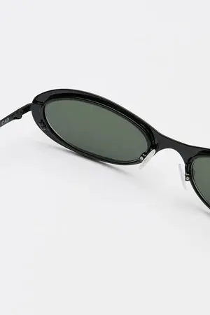 Our Legacy Tad Oval Sunglasses - Black