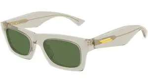Bottega Veneta Rectangle Frame Sunglasses - Green