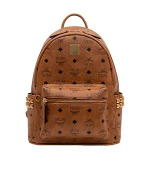 Mcm Stark Studded Mini Backpack - Brown