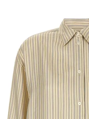 TOTEME Oversized Striped Shirt - White