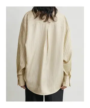 TOTEME Oversized Striped Shirt - White
