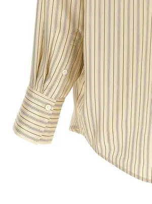 TOTEME Oversized Striped Shirt - White