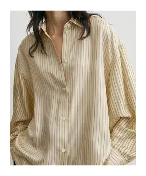 TOTEME Oversized Striped Shirt - White