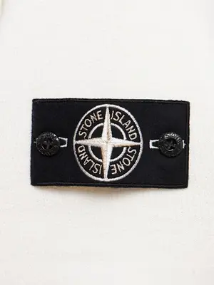 Stone Island High Neck Fleece Sweatshirt With Logo Patch