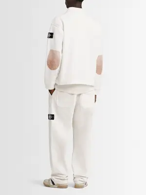 Stone Island High Neck Fleece Sweatshirt With Logo Patch