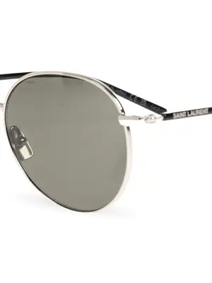 Saint Laurent Oval Frame Sunglasses - Gray