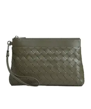 Bottega Veneta Intrecciato Prism Pouch - Crocodile