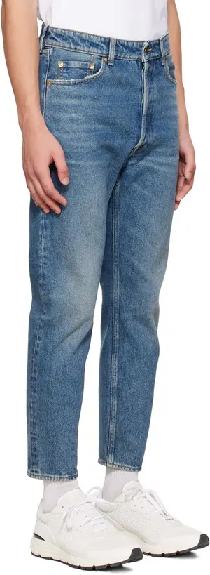 GOLDEN GOOSE Washed Effect Straight Leg Jeans
